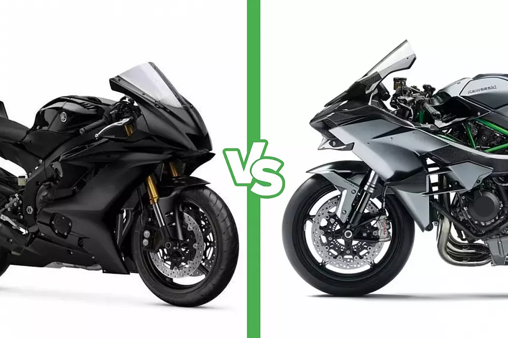 Un duello tra titani della strada: Yamaha R6 vs. Kawasaki Ninja H2
